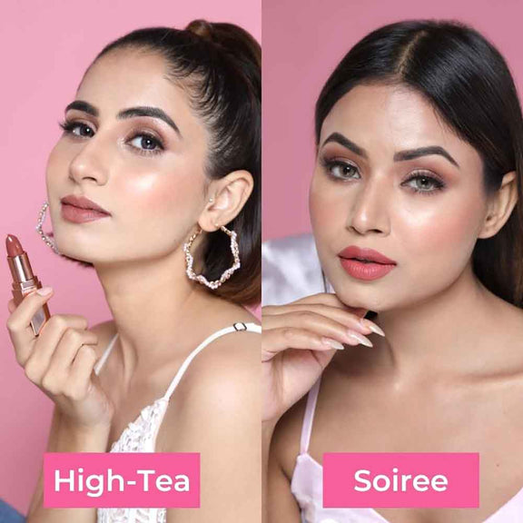 Buy best nude lipstick combo online in India - high tea & soiree – Praush